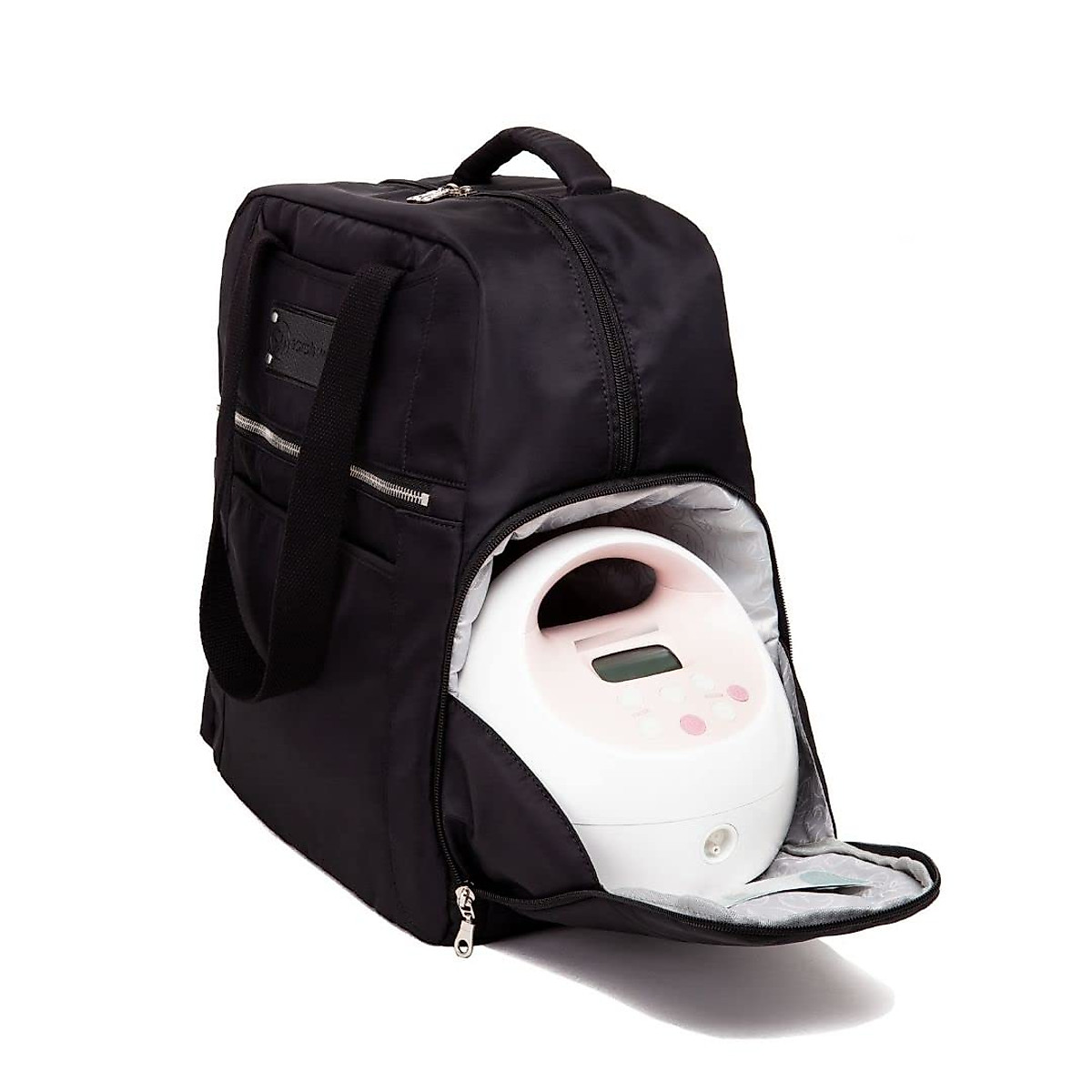 Sarah Wells Kelly Convertible Breast Pump Bag and Backpack with Carrying Handles - Insulated Pocket - Compatible with All Portable Pumps on The Market - 17" Laptop Sleeve