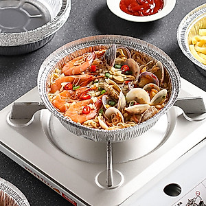 Air Fryer Aluminum Foil Liners, Disposable Air Fryer Liners: 50Pcs Non-Stick Air Fryer Liner - 7Inch Oil-Proof、Food Grade Cookware Round Baking Liner for Air Fryer, Frying Pan & More