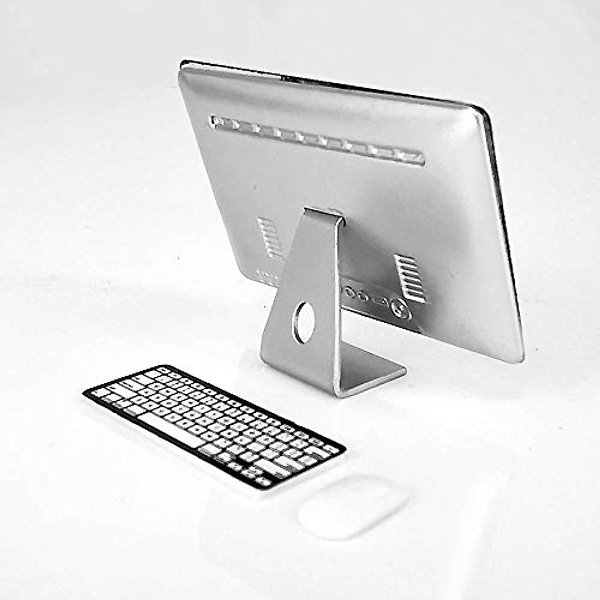 Dollhouse Decoration Miniature Accessories Dollhouse Computer Laptop Tablet Phone Simulation Accessories for Doll 1/6 1/12 Miniatures Play Set - 3 Pcs (PC Style)