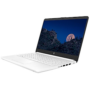 HP 14 HD Laptop, 2023 Newest Upgrade, Intel Intel Celeron N4120(4-core), 16GB RAM, 576GB(64GB SSD+512GB Card), Webcam, Bluetooth, USB-C, White, Windows 11, School and Business Ready, ROKC HDMI Cable