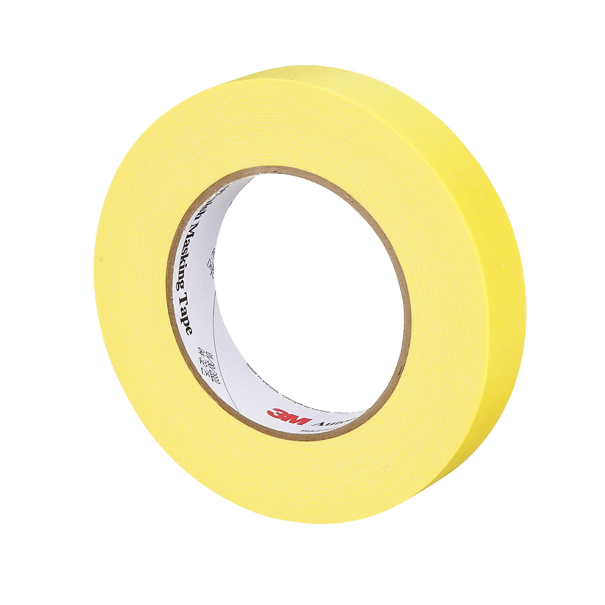 3M Automotive Refinish Masking Tape 06653, 388N, Yellow Color, Water Resistant, Multi-Purpose, 24 mm x 55 m