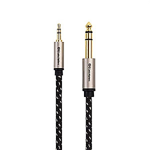 Cable Matters Premium Braided 3.5mm to 1/4 Inch Audio Cable 6 ft (1/4 to 3.5mm Cable)