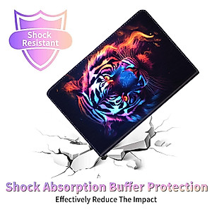 Case for iPad 10.2 Case 2021 iPad 9th Gen / 2020 iPad 8th Gen / 2019 iPad 7th Gen Case, Durable Shockproof Protective Cover for 10.2"，Tiger