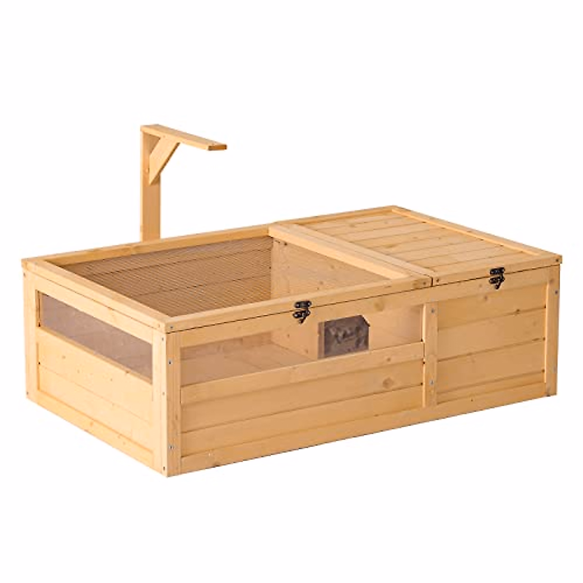 GIODIR Wooden Tortoise House Large Tortoise, Indoor Tortoises Enclosure ...