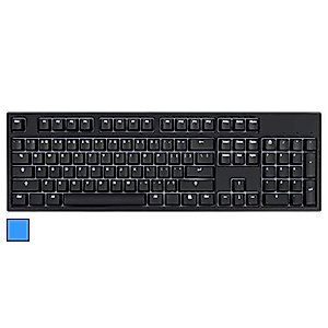 Code V3 104-Key Illuminated Mechanical Keyboard - White LED Backlighting, Black Case (Cherry MX Blue)