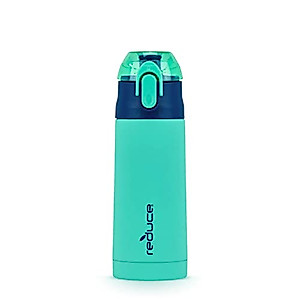 Reduce Water Bottle for Kids, Frostee 13 oz - Reusable Insulated Stainless Steel Water Bottle - Leak Proof and Hygienic Flip-Top Lid - Gripster Finish, Marine