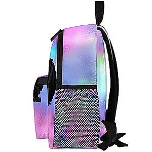 RIRIX Personalized Toddler Kids Backpack, Custom Mini Backpacks for Preschool, Schoolbag for Girls Glitter Princess Pink