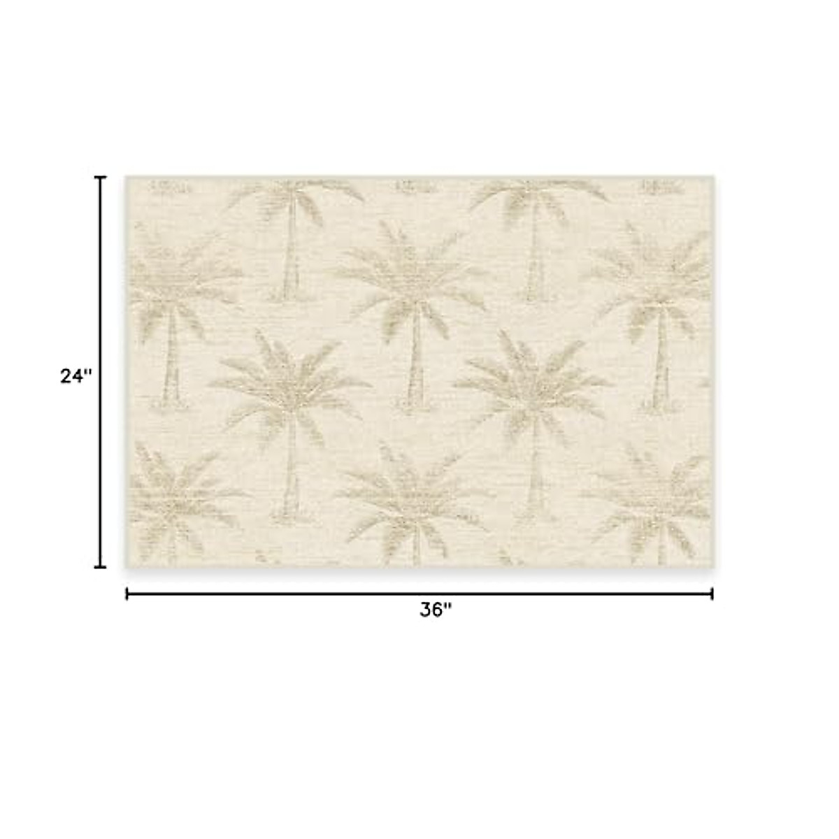 RUGGABLE x Barbie Washable 2x3 Area Rug, Paradise Ivory & Gold, Premium Rugs for Living Room, Bedroom, Kitchen, Office, Classroom with Gripper Non Slip Pad