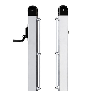 Dominator In Ground Pickleball System - Includes Two Heavy Duty Square Pickleball Posts with Net and Sleeves - Aluminum, Rust Free, and Follows USAPA Standards