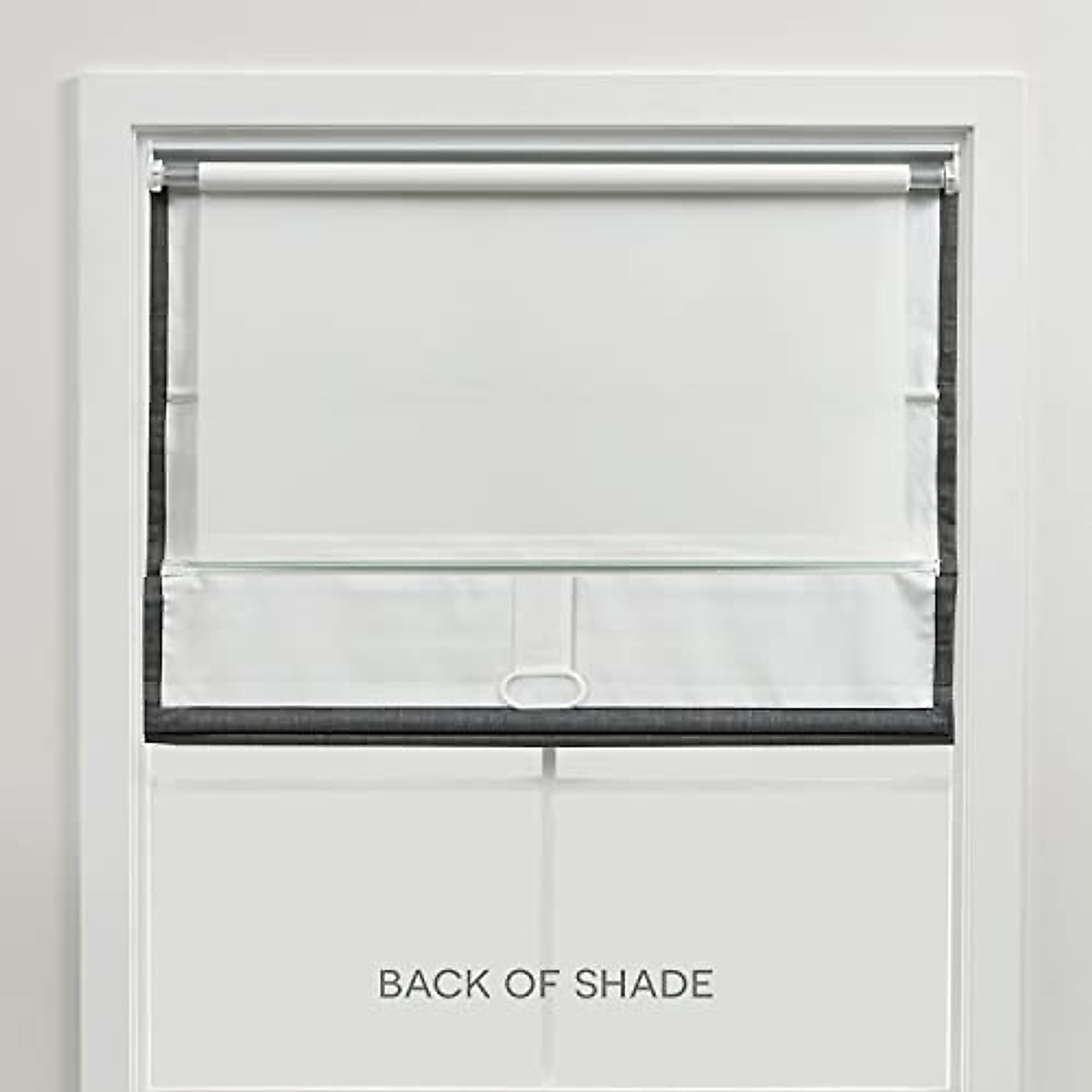 Exclusive Home Ricardo Total Blackout Roman Shade, 31"x64", Black