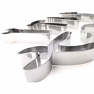 JOKUMO Tools Cookie Cutters Set – 7 PC High Grade 430 Stainless Steel –Wrench, Hammer, Saw, Chainsaw, Pliers, Safety Helmet and Drill