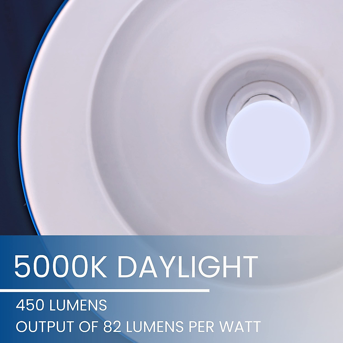 FEIT ELECTRIC A450/850/10KLED/4 4-Pack 40W Equivalent 5.5 Watt Non-Dimmable A19 LED Light Bulbs, 4.4" H x 2.35" D, 5000K Daylight, 4 Piece