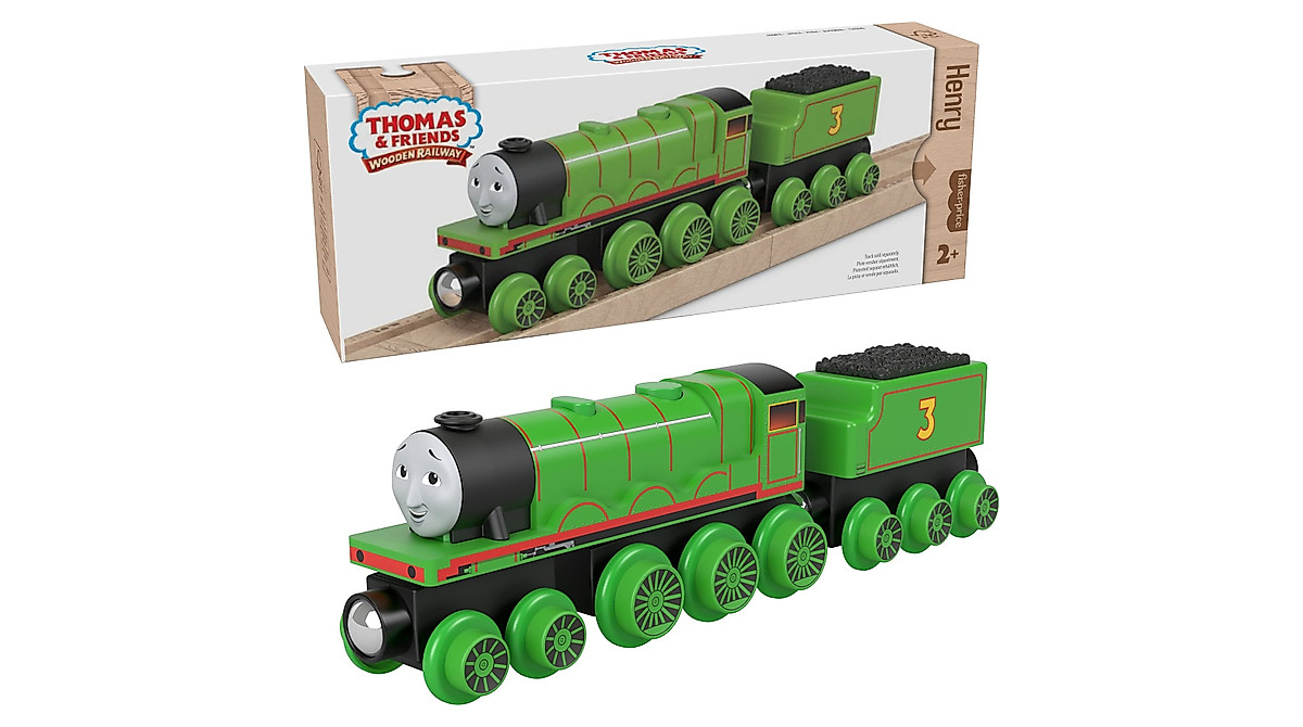 Thomas & Friends Wooden Railway Train Henry Push-Along for Toddlers