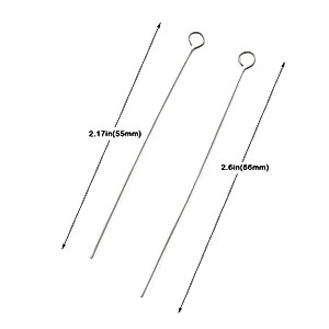 E-outstanding Reusable Inoculating Loop Inoculating Rod Kit Laboratory Research Teaching Tools (5pcs 3mm Inoculating Ring + 5pcs 4mm Inoculating Ring + 1 Piece Inoculating Rod)