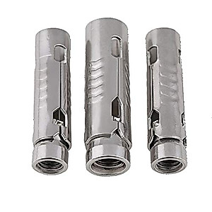 L-A M6 304 Stainless Steel Expansion Tube Anchor Expansion Pipe Internal Expansion Bolt M6 for Solid Wall and Drywall Anchor(5 Pcs), silver