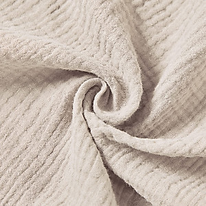 Solid Muslin Changing Table Pad Cover Cradle Sheet, Fits 32"/34''x16" Contoured Diaper Changing Pad, Ultra Soft Cozy Muslin Cotton Changing Table Covers, Breathable Wipeable Removable (Sand)