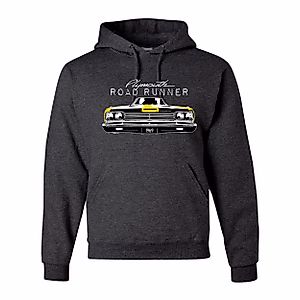 Wild Bobby 1971 Hot Rod Racing Cars and Trucks Unisex Graphic Hoodie Sweatshirt, Heather Black, X-Large