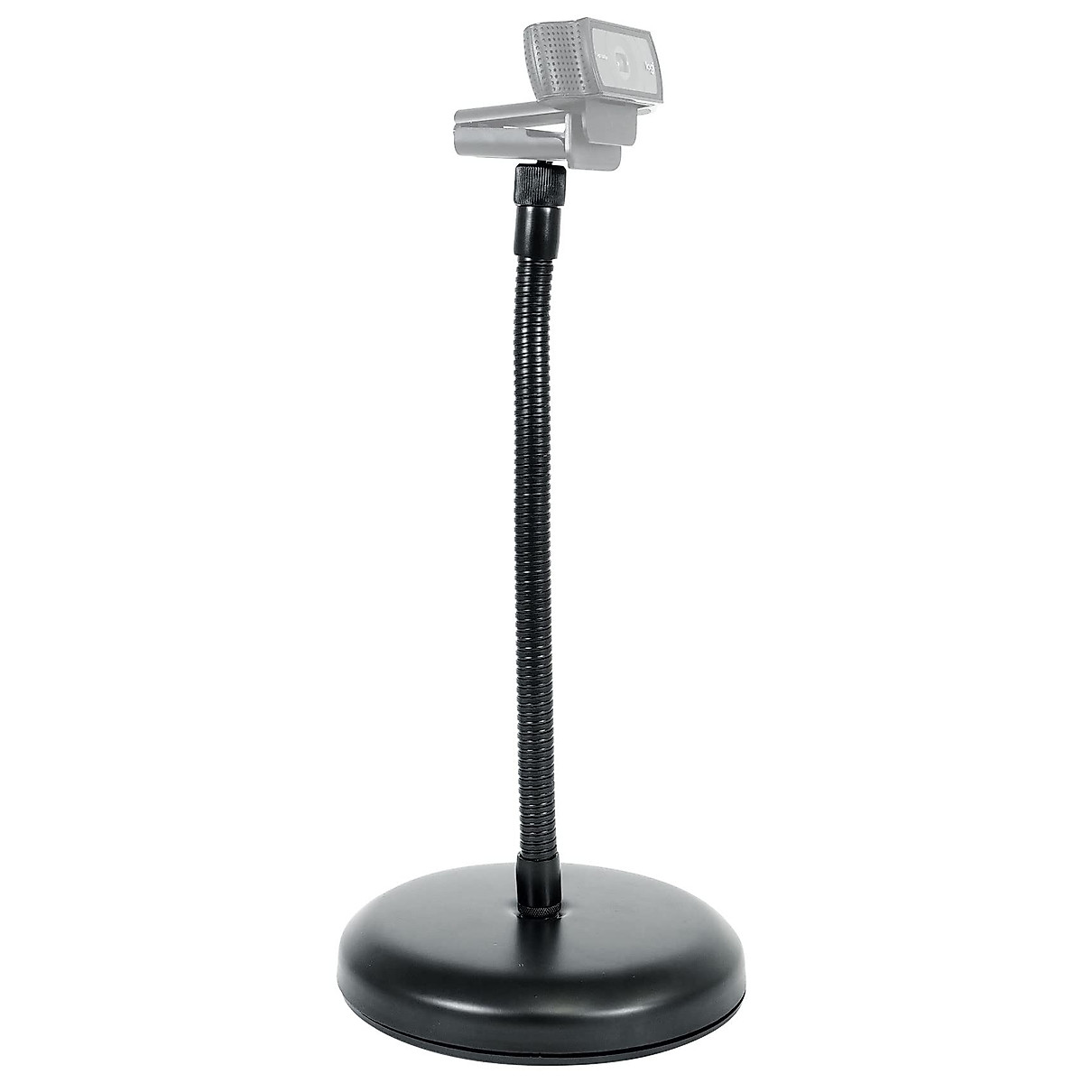 Rockville RDMS7 Desktop Mic Stand w 11.8" Gooseneck+Weighted Base+Webcam Adapter