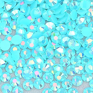 2mm 3mm 4mm 5mm Transparent Light Purple AB Rhinestone Flat Back Resin Crystal Stones Non Hot Fix Jelly Strass