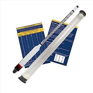 UPROMAX Hydrometer Alcohol 0-200 Proof and Tralle , Alcohol Proof Tester Liquor/Moonshine/Proofing Distilled/Spirits/Distilled Meter Distilling Spirit hydrometer Lab hydrometers alcohol level