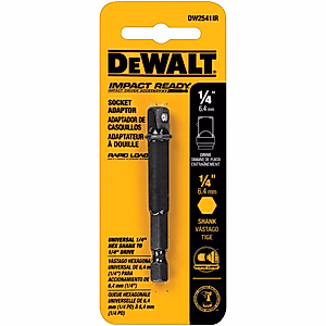 DeWalt DW2541IR 1/4-Inch Hex To 1/4-Inch Square Impact Ready Socket Adaptors