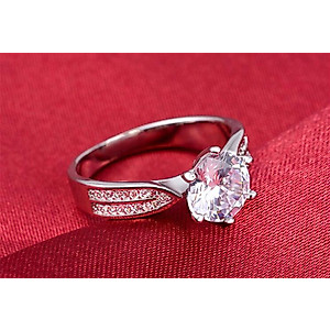 TenFit Jewelry Engagement Ring for Women Wedding Band 4ct Simulated Diamond Rings