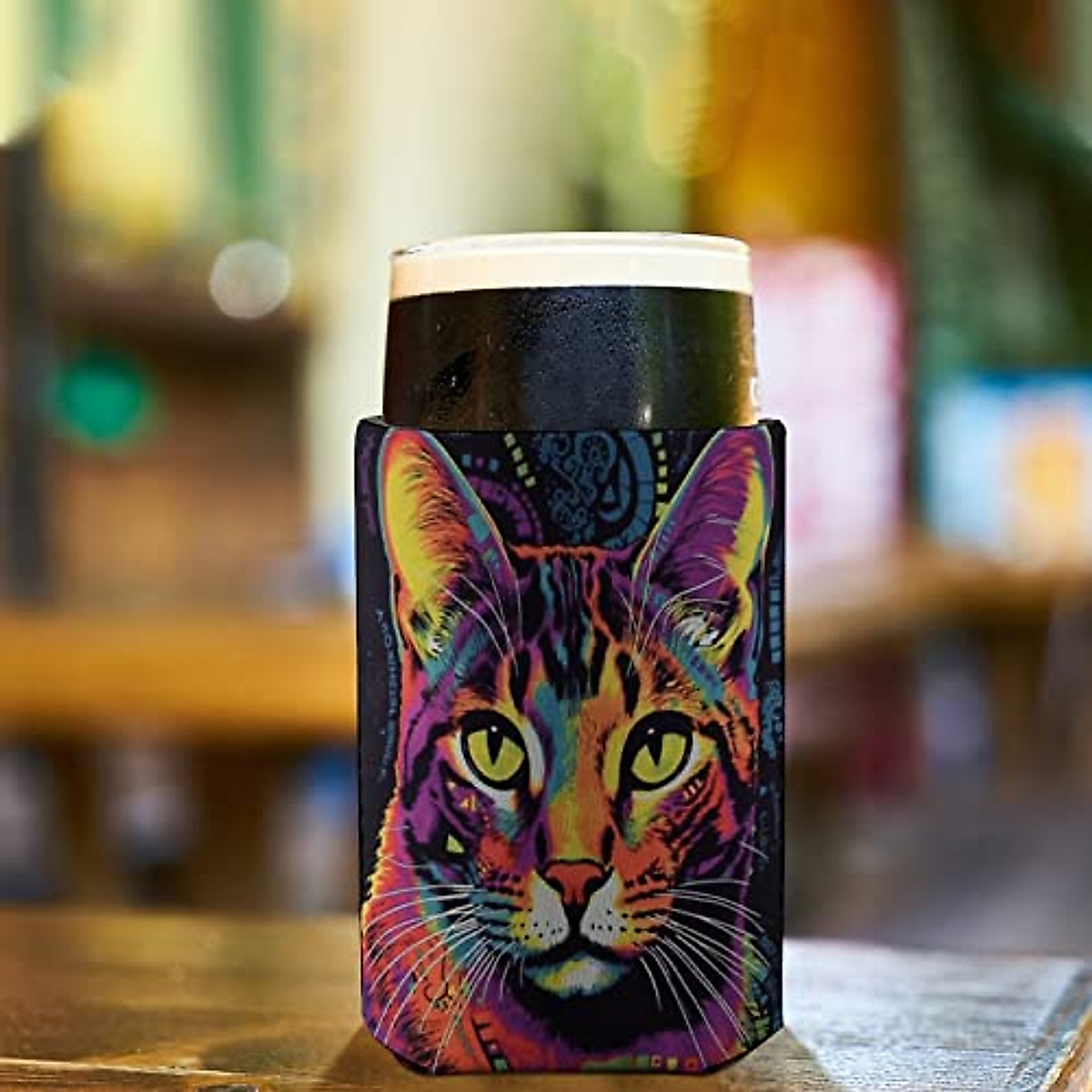 2 PCS Confident Cat Cup Can Cooler Party Gift Beer Drink Coolers Coolies