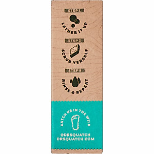 Dr. Squatch All Natural Bar Soap for Men with Light Grit, Coconut Castaway 5 Ounce (Pack of 1) 0.02 pounds