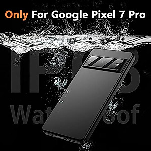 GOLDJU for Pixel 7 Pro Case, [IP68 Waterproof] Case [Dustproof] with [Built-in Screen Protector], [10FT Military Fully Body Shockproof] Phone Case for Google Pixel 7 Pro (2022), Black