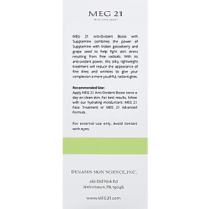 MEG 21 Anti-Oxidant Boost Shield + Power. Sun damage reversing repair serum Protects skin from inflammation, free radicals, oxidative stress, and environment Soothes and protects Allergy tested 1 oz