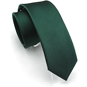 Solid Color Slim Ties Pure Color Necktie Mens Ties 2.4'' (6cm)+ Gift Box