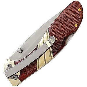 Old Timer 31OT Medium Lockback 6.5in High Carbon S.S. Folding Pocket Knife with 2.9in Drop Point Blade and Wood Handle for Hunting, Whittling, Carving, Camping, EDC, and Outdoors