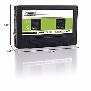 Reloop Tape - USB Tape Recorder with Retro Cassette Look, Black