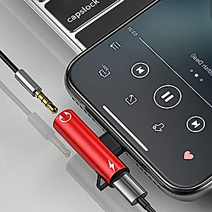 Sanpyl 2Pcs USB C to 3.5mm Audio Adapter, 2 in 1 Type C to 3.5mm Headphone and Charger Adapter ABS Audio Jack Charging Cord for Tablet PC Phones Red