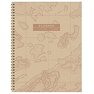 TF PUBLISHING July 2023 - June 2024 Map of The World Large Weekly Monthly Planner | TF Publishing 2023-24 Academic Planner Weekly/Monthly | Academic Calendar 2023-2024 Monthly