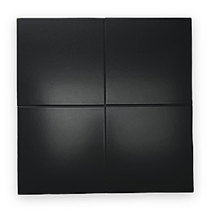 8x8 Subway Square Porcelain Floor Wall Tile Matte Finish for Backsplash Kitchen, Accent Decor, Bathroom Shower Tile (Black, Box of 30 Pieces (12.7 sq.ft))