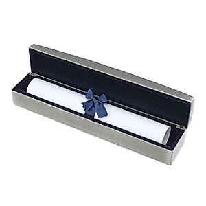 Mogoko Silver Birth Certificate Holder Set with First Tooth and Curl Keepsake Box for Children Kids