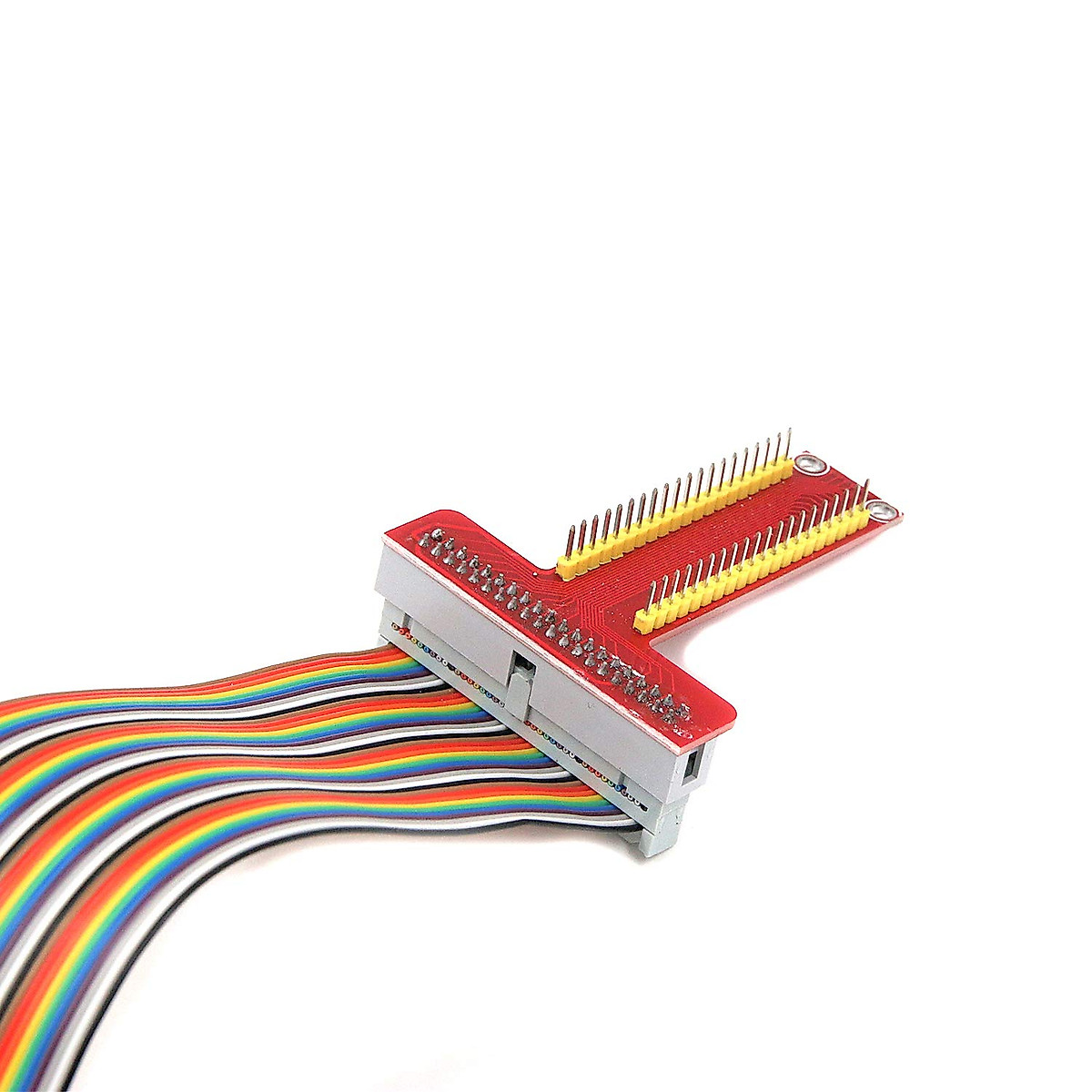 Quluxe 2 Set RPi GPIO Breakout Expansion Board + Ribbon Cable + Assembled T Type GPIO Adapter FC40 40pin Flat Ribbon Cable for Raspberry Pi B+ Kit