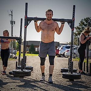 Titan Fitness T-3 Series Short 72" Strongman Yoke, 750 LB Capacity, Multi-Functional Stand for Yoke Carry, Squat Rack, Push/Pull Sled, Fat Bar Pull-Up Station, Workout Equipment for Home or Garage Gym