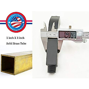 Aquaiaw Square Shower Arm and Anti-Scratch O-Ring Flange, 6 inch, Solid Brass, Both Soldered 1/2 NPT Tapered Threads, Shower Head Arm, Wall Mount Shower Extension Arm (Matte Black)