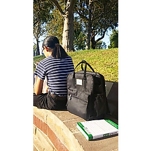 School Laptop Backpack for Teen Girls and Boys, Bookbag With 14 -inch Laptop Compartment for College Students (Black1)