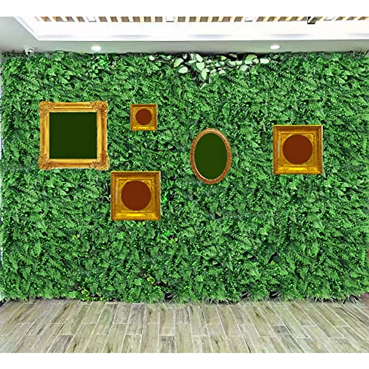 Baoz 12 PCS Artificial Grass Wall Panel 24"x16" Boxwood Hedges Wall Panels 32 Sq.ft Faux Greenery Plant Wall Backdrop Garden Greenery Privacy Fence Screen for Outdoor Indoor Backyard Wedding Decor