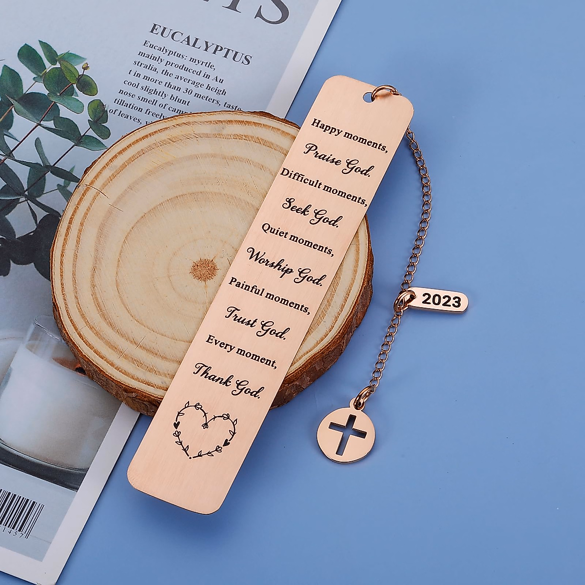 Baptism Confirmation Gift for Baby Kids Adult Bible Verse Bookmark for Women Men Friends Inspirational Christian Gifts Religious Gift for Girls Boys Faith Gifts Happy Moments Praise God