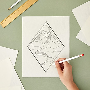 96 Sheets Antique Parchment Design Paper for Writing Letters, Printing Diplomas, Resume (8.5 x 11 In, Cream)