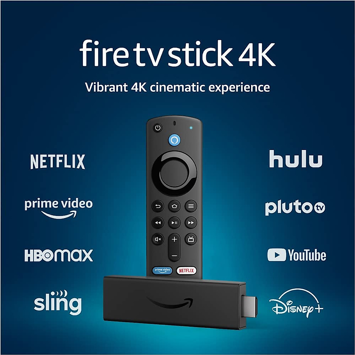 Fire TV Stick 4K, brilliant 4K streaming quality, TV and smart home controls, free and live TV