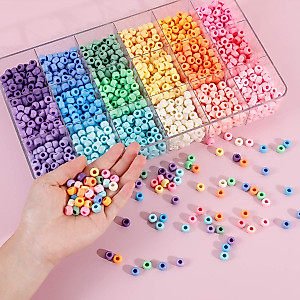 MAKERSLAND 2600+pcs Pony Beads Kit, 18 Colors Rainbow Kandi Beads Set Jewelry Making Kit, Multicolor Matte Plastic Beads Bulk Hair Beads for Braids for DIY Craft Friendship Bracelet Necklace Key Chain