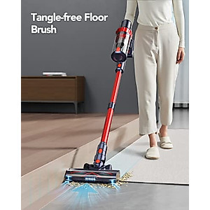 HONITURE Cordless Vacuum Cleaner, 400W 33Kpa Stick Vacuum Cordless with LCD Smart Touchscreen, Max 50mins, 7-Layer Hepa, 6 in 1 Lightweight Handheld Vacuum for Hardwood Floors,Carpets,Stairs,Pet Hair
