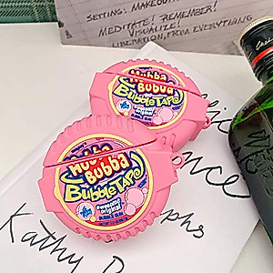 for Airpod 2/1 Case Soft Silicone Cute Cartoon Kawaii Funny Cover Fashion Protective, Cool Keychain Design Skin, for Girls Children and Boys Airpod Case with Airpods 2&1 (hubba Bubba)