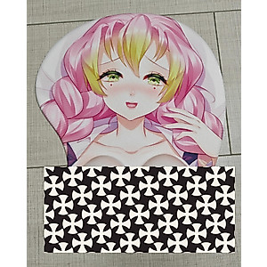 Demon Slayer Kanroji Mitsuri 3D Anime Mouse Pads Ergonomic Mouse MatsGame/Home Dual-use Desk Writing Board 2Way Skin