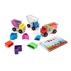 SmartGames Trucky 3 Wooden Skill-Building Puzzle Game Moving Trucks for Ages 3+